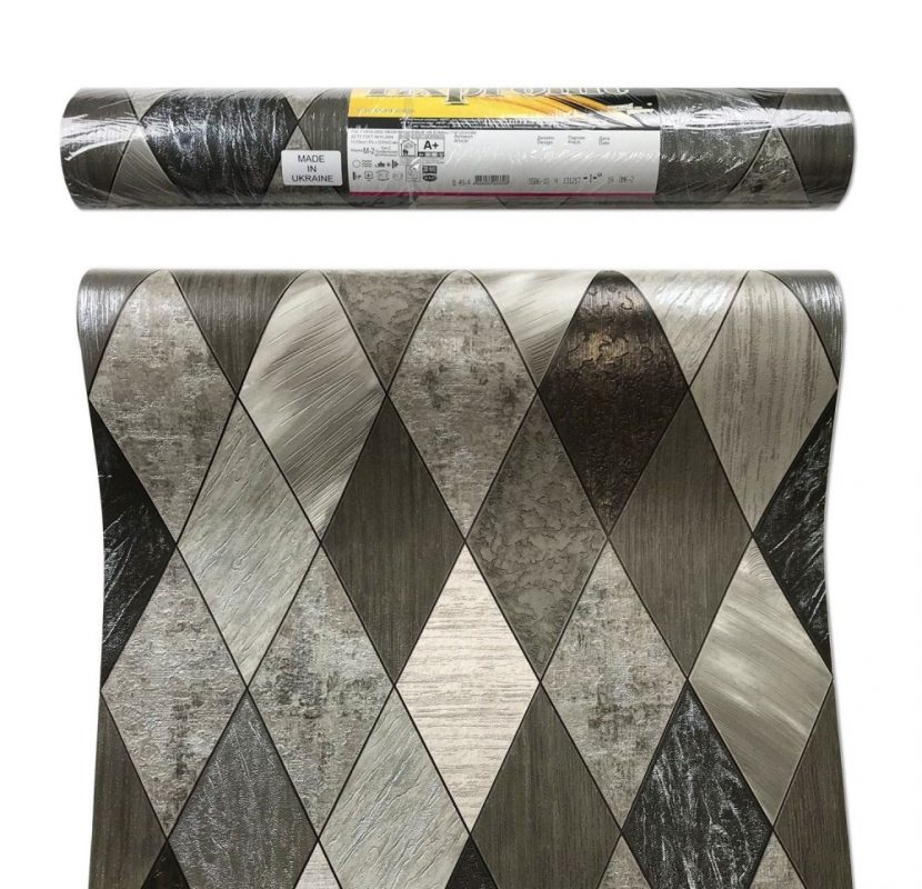 Tapet superlavabil, vinil, pentru baie si bucatarie, 5586-10 Romb ...