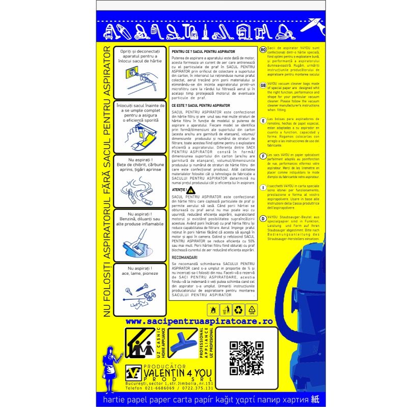 Set 4 Saci aspirator 39B microfibra compatibili modele Conti/Hausberg ...